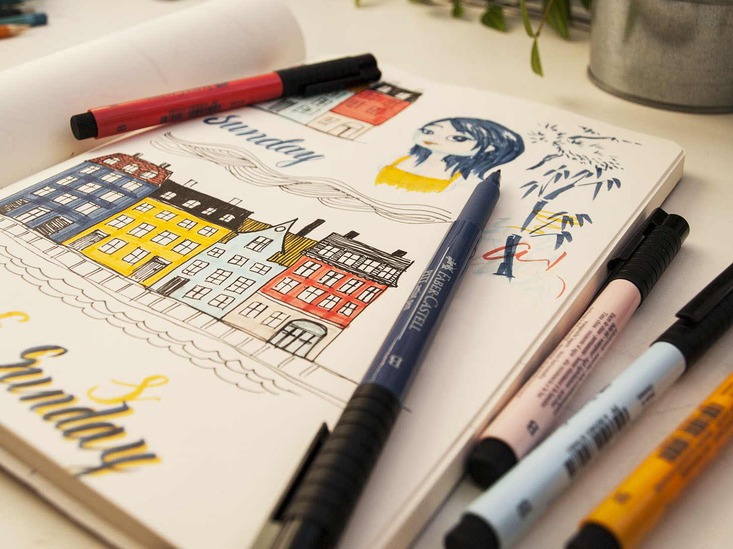 Messy sketchbook page | Radostina Kazakova